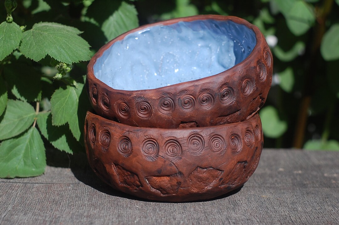 Handmade Clay Bowl Glazed From the Inside Large Ceramic Bowl Mixing ...