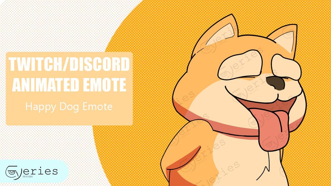 Animated Twitch Emote, Animated Discord Emote, Dog Emote, Animal Emote ...