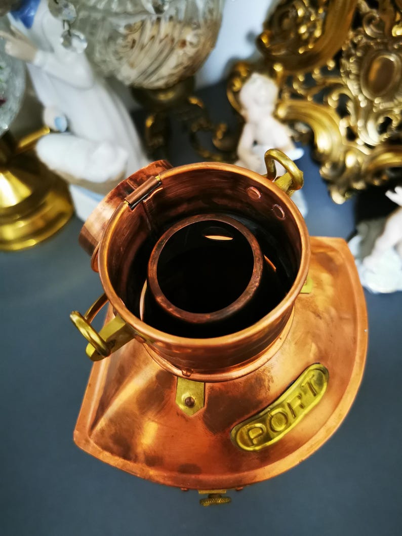 Vintage Copper Ship Lantern ,ship Light Copper, Vintage Nautical Decor ...