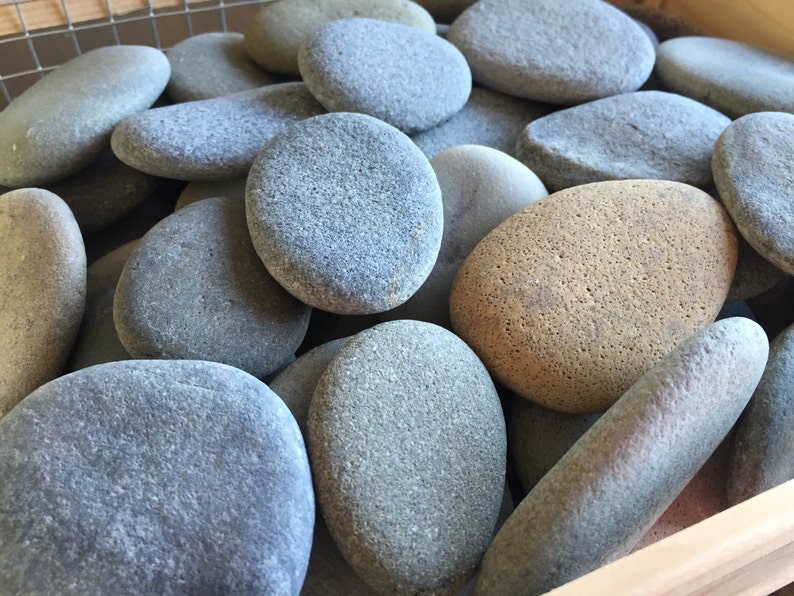 50 Alaska River Stones: Rustic Wedding Place Markers, Painting Rocks (1 ...
