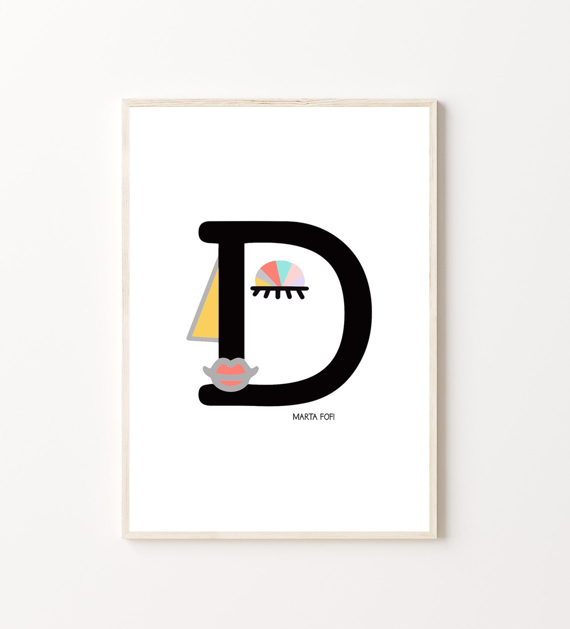 Alphabet Letter d Printable Letter Art Poster - Etsy
