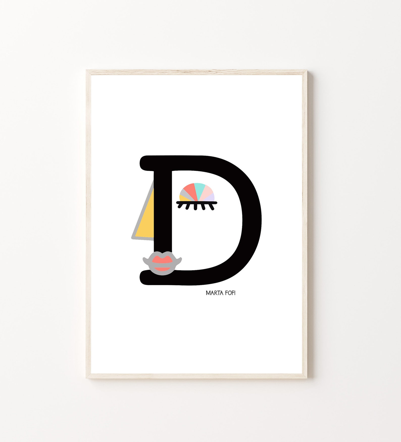 Alphabet Letter d Printable Letter Art Poster - Etsy