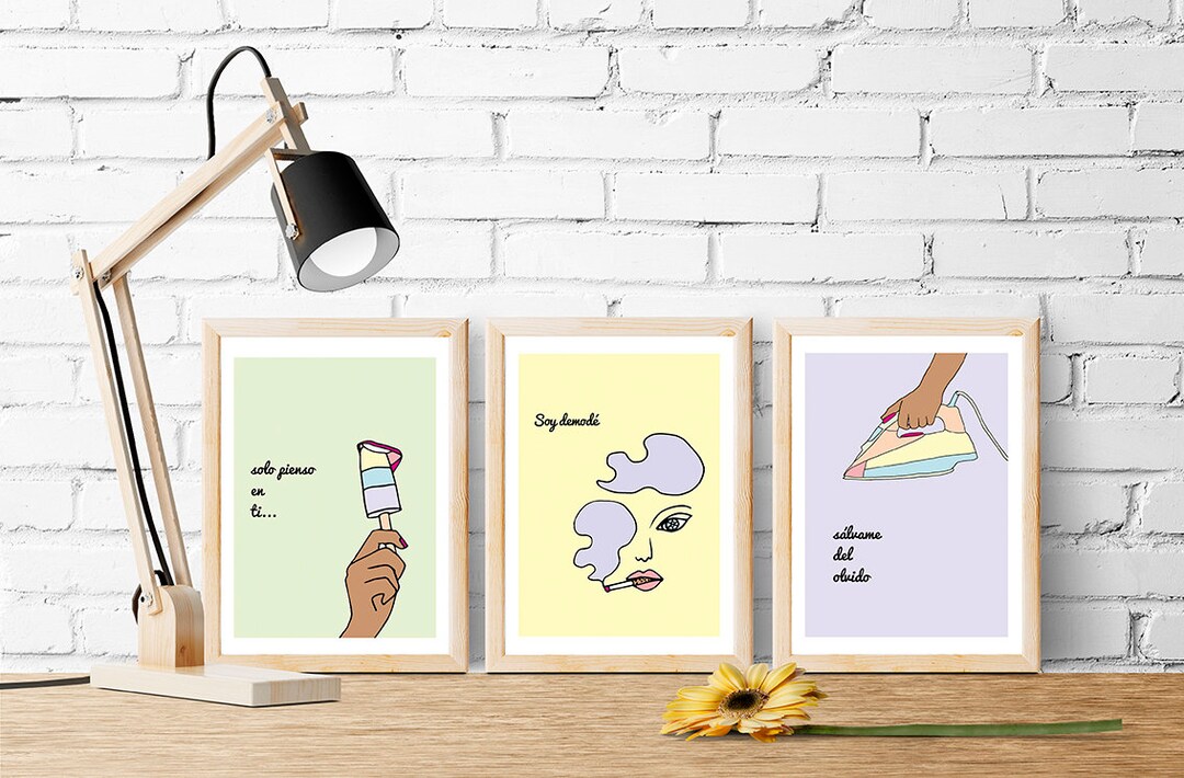 Set of Funny Prints PDF Instant Download With Quote Pastel - Etsy
