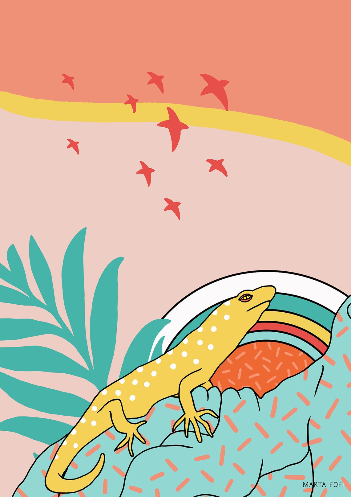 Printable lizard wall Art digital poster perfect for | Etsy