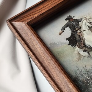 Cowbow Riding a Grumpy Horse Antique Western Wall Art Pair | Set of 2 ...