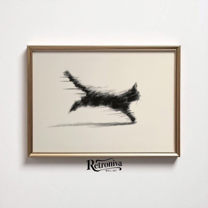 Abstract Cat Art - Etsy