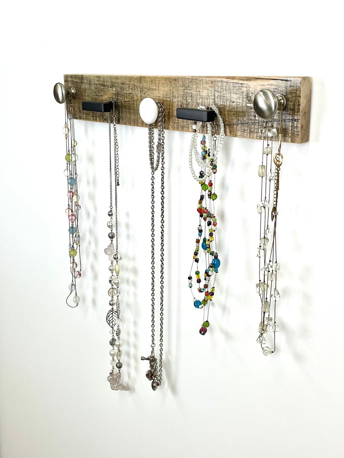 Jewelry Display Wall Hung Jewelry Holder for Necklace and Bracelet ...