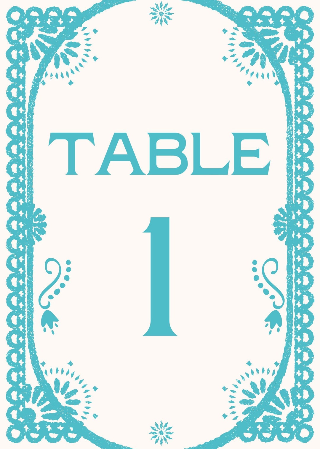 Mexican Theme Fiesta Number Cards 1-10. Digitally Download. - Etsy
