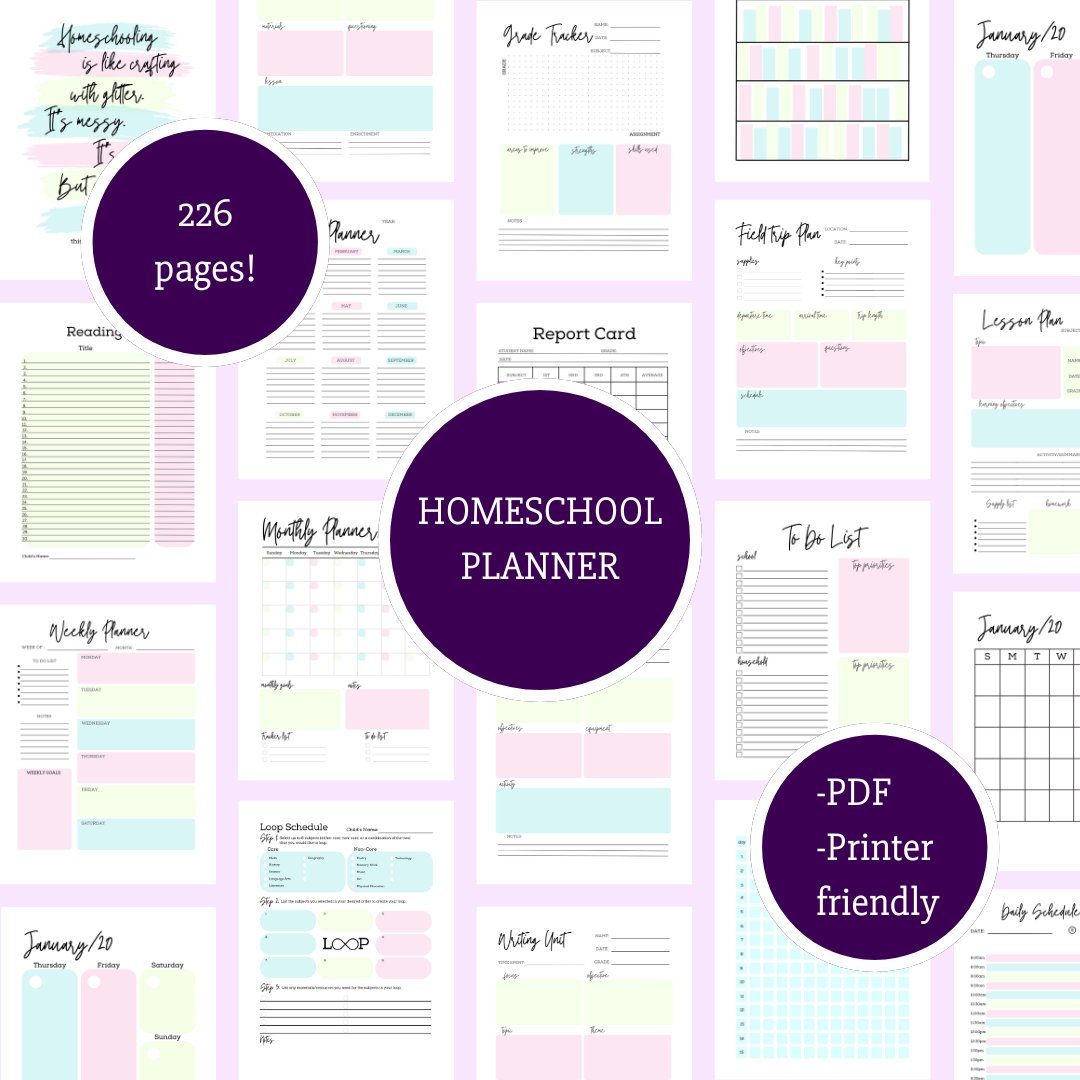 Homeschool Planner Printable - Homeschool Planner - Homeschool Planning ...