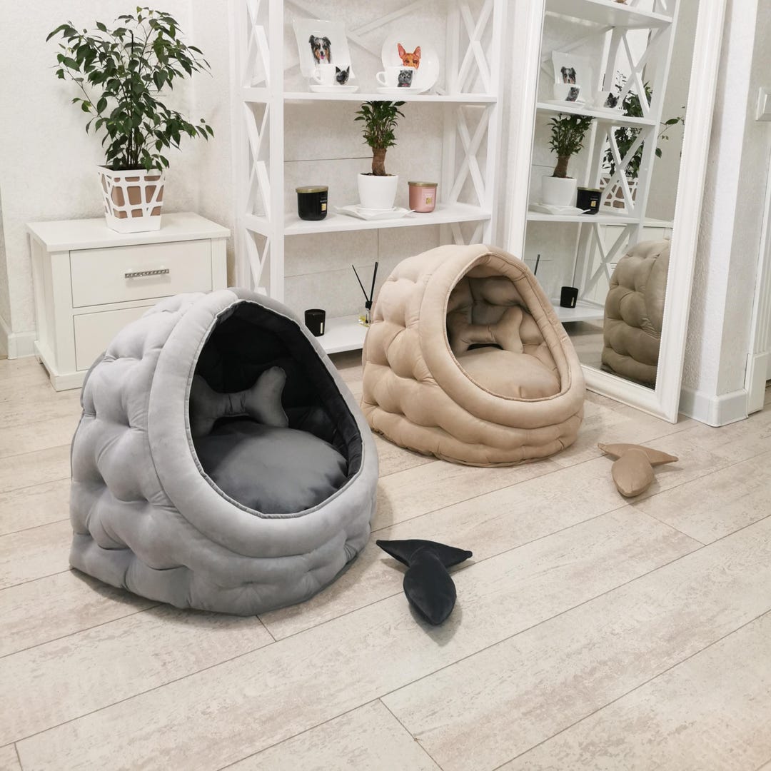 Indoor Dog House, Cozy Soft Dog House, Modern & Stylish Comfort House ...