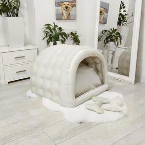 Indoor Dog House, Dog or Cat Owner Gift, Cozy Soft Dog House, Modern ...
