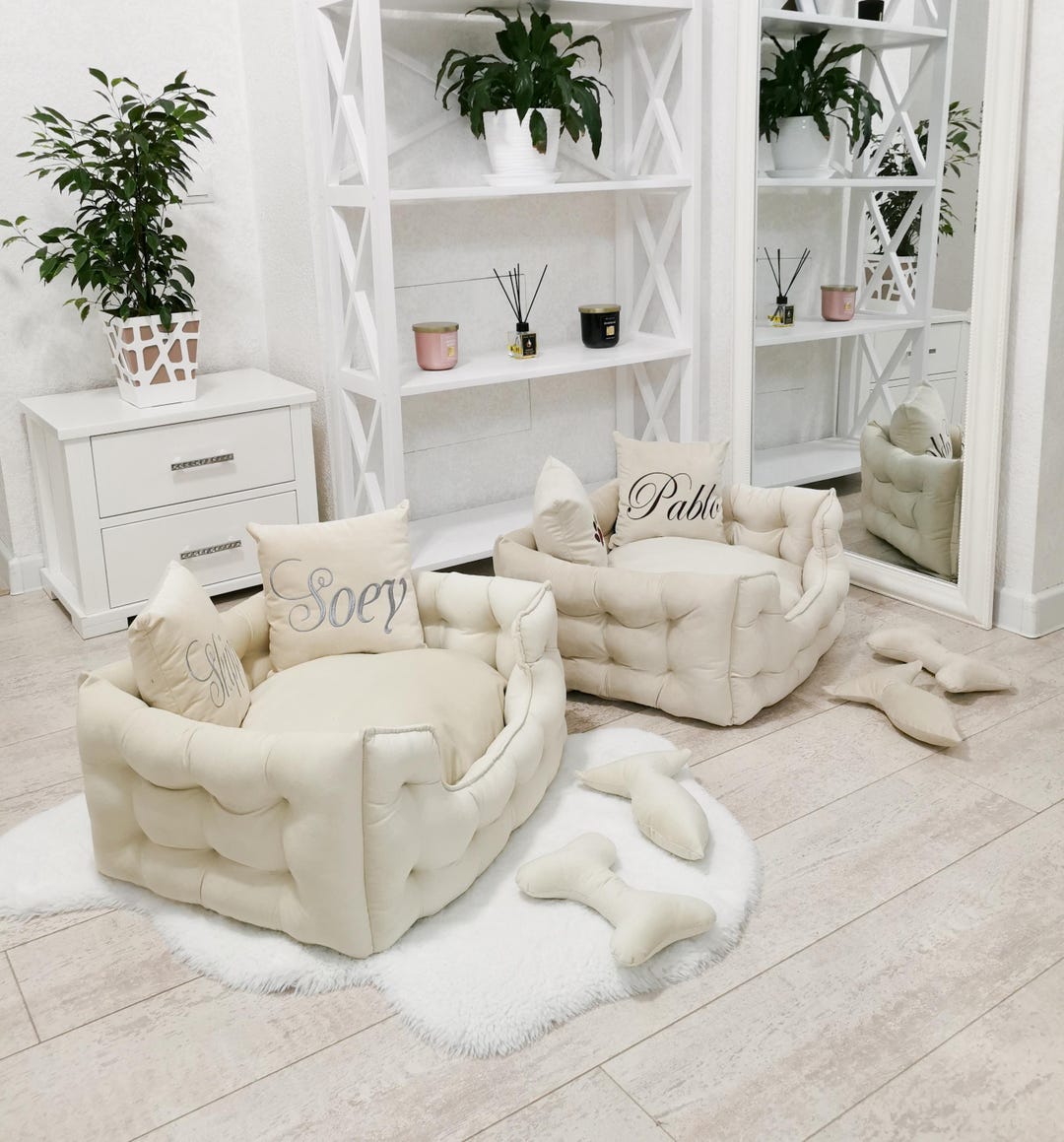 Trendy Pet Bed for Dog or Cat, Soft Comfortable Furniture for Dogs or ...