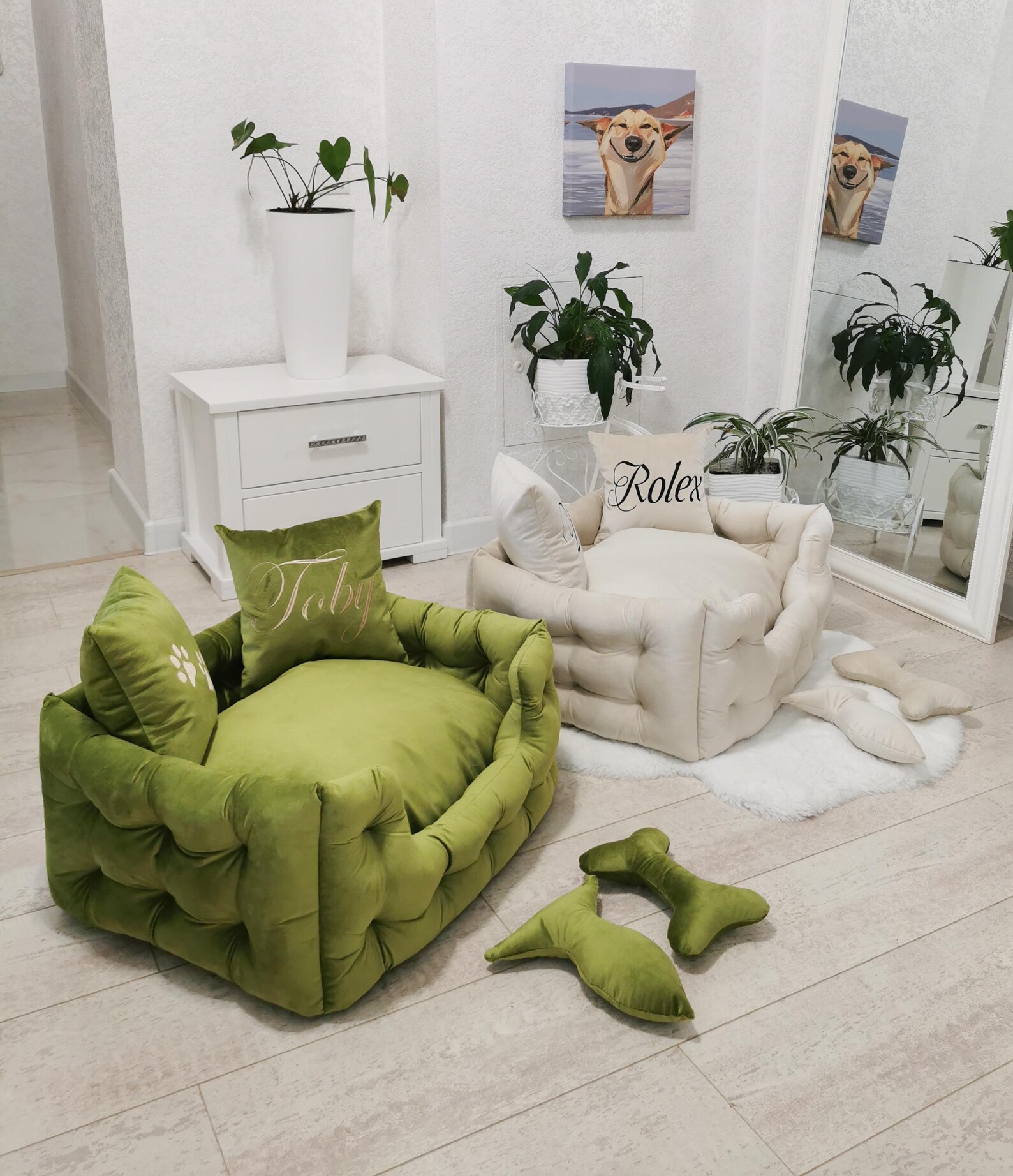 Trendy Pet Bed for Dog or Cat, Soft Comfortable Furniture for Dogs or ...
