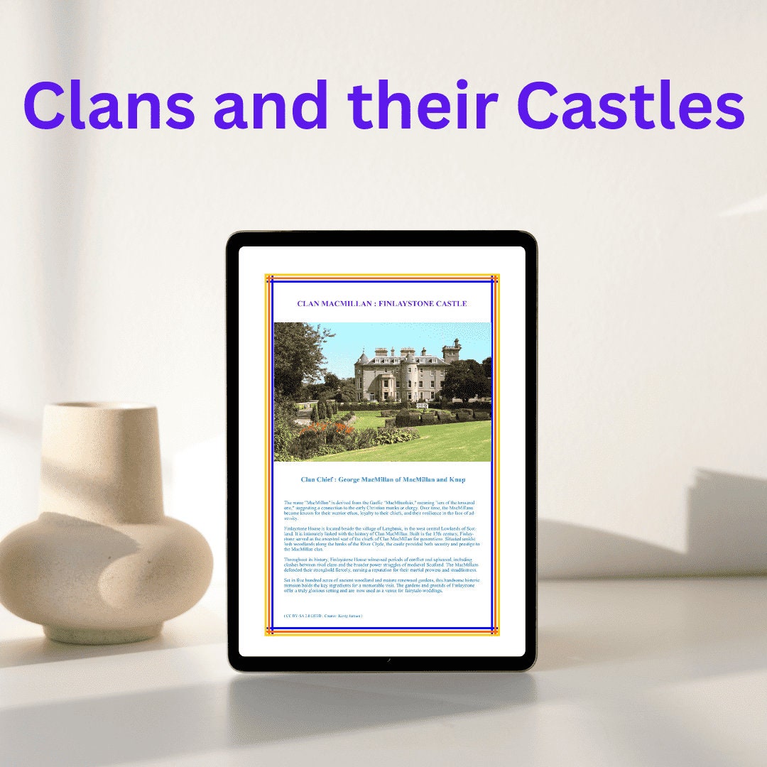 Macmillan Clan and Their Ancestral Home, Finlaystone Castle. - Etsy