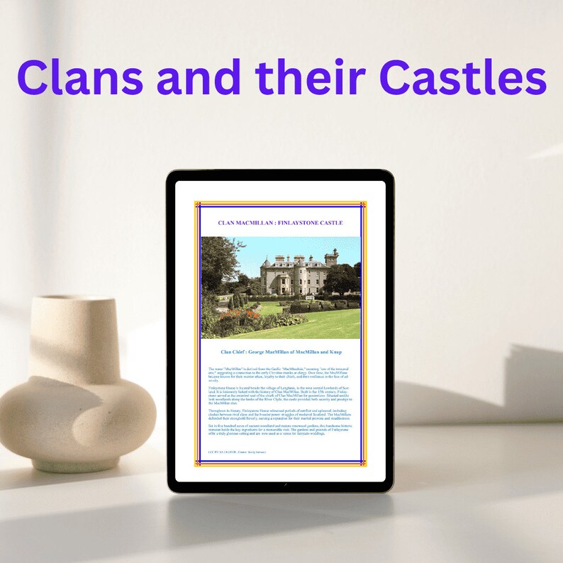 Macmillan Clan and Their Ancestral Home, Finlaystone Castle. - Etsy