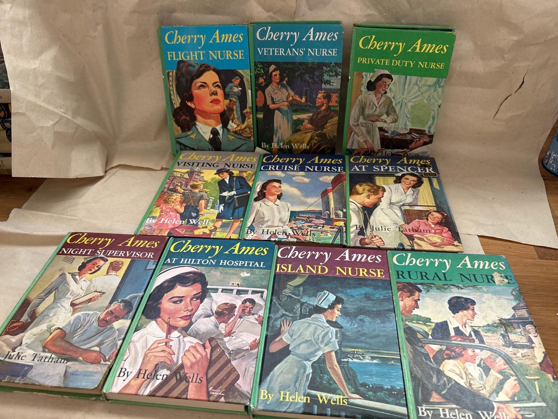Cherry Ames Vintage Nurse Series. Green Spine Picture Covers. Take Your ...