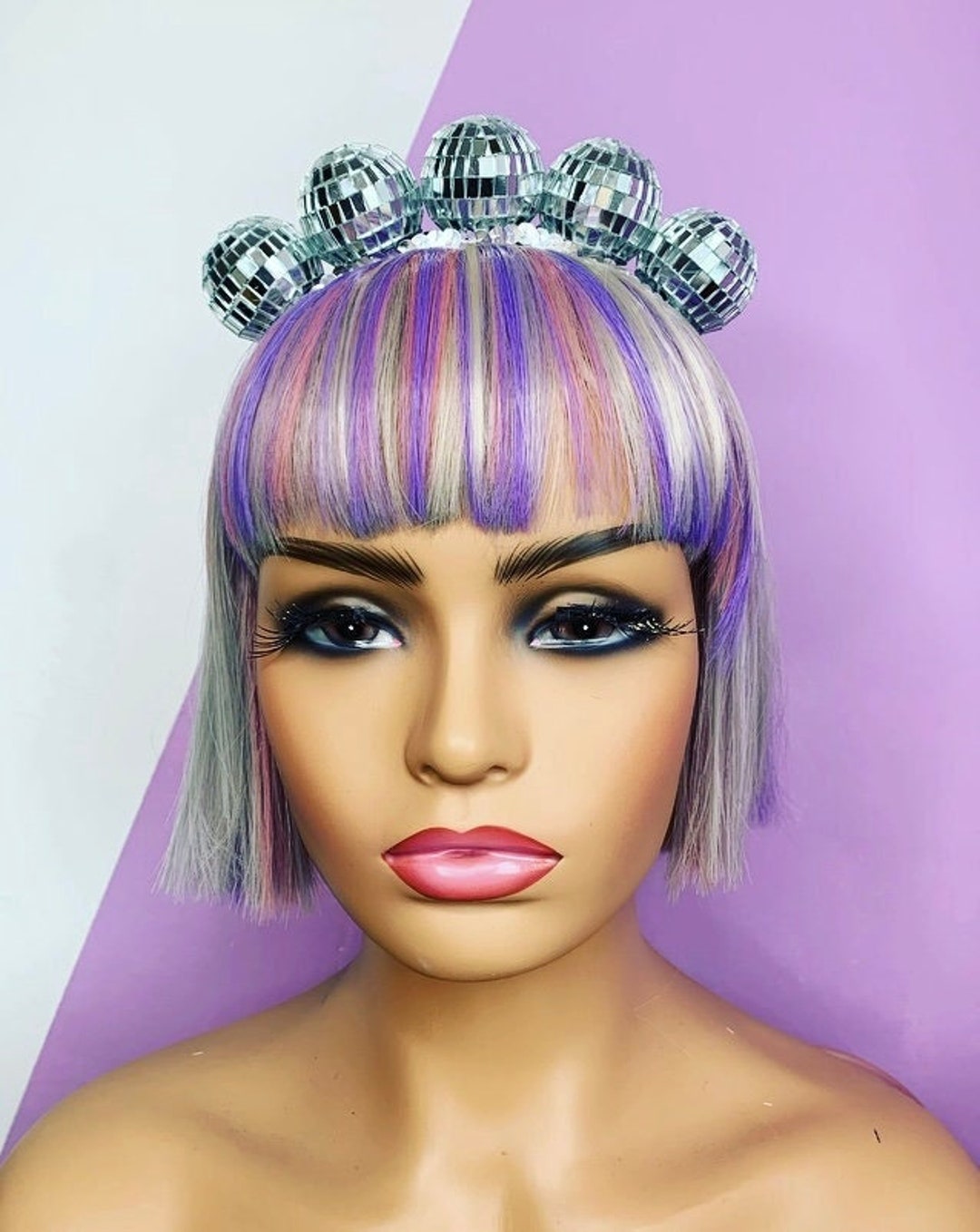 Disco Ball Headdress Party Festival Party Silver Headpiece - Etsy