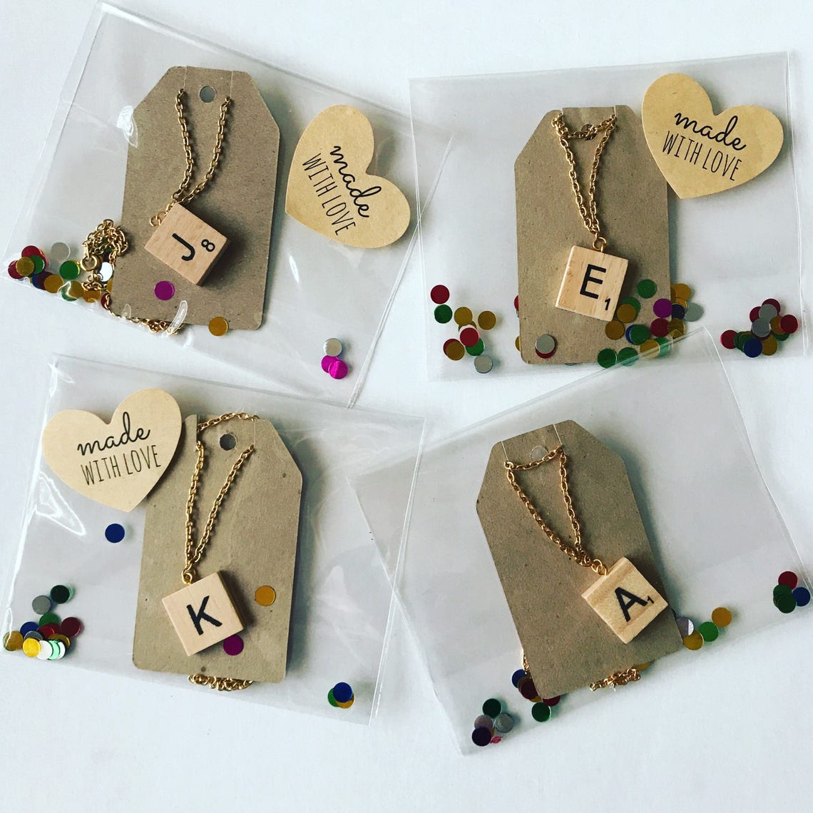 Scrabble Tile Initial Letter Personalised Necklace Teachers | Etsy