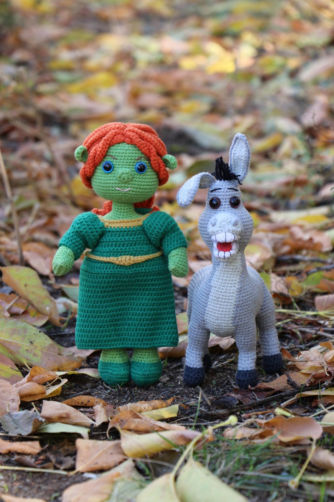 Crochet Green Ogre Princess With Donkey Amigurumi Pattern in English ...