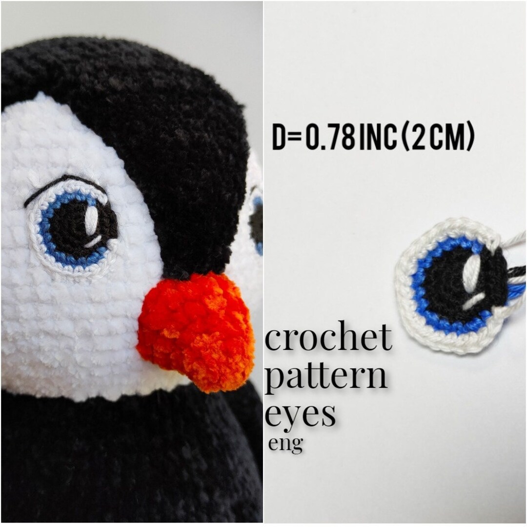 Crochet Safety Eyes for Crochet Toys Amigurumi Pattern Eng PDF - Etsy
