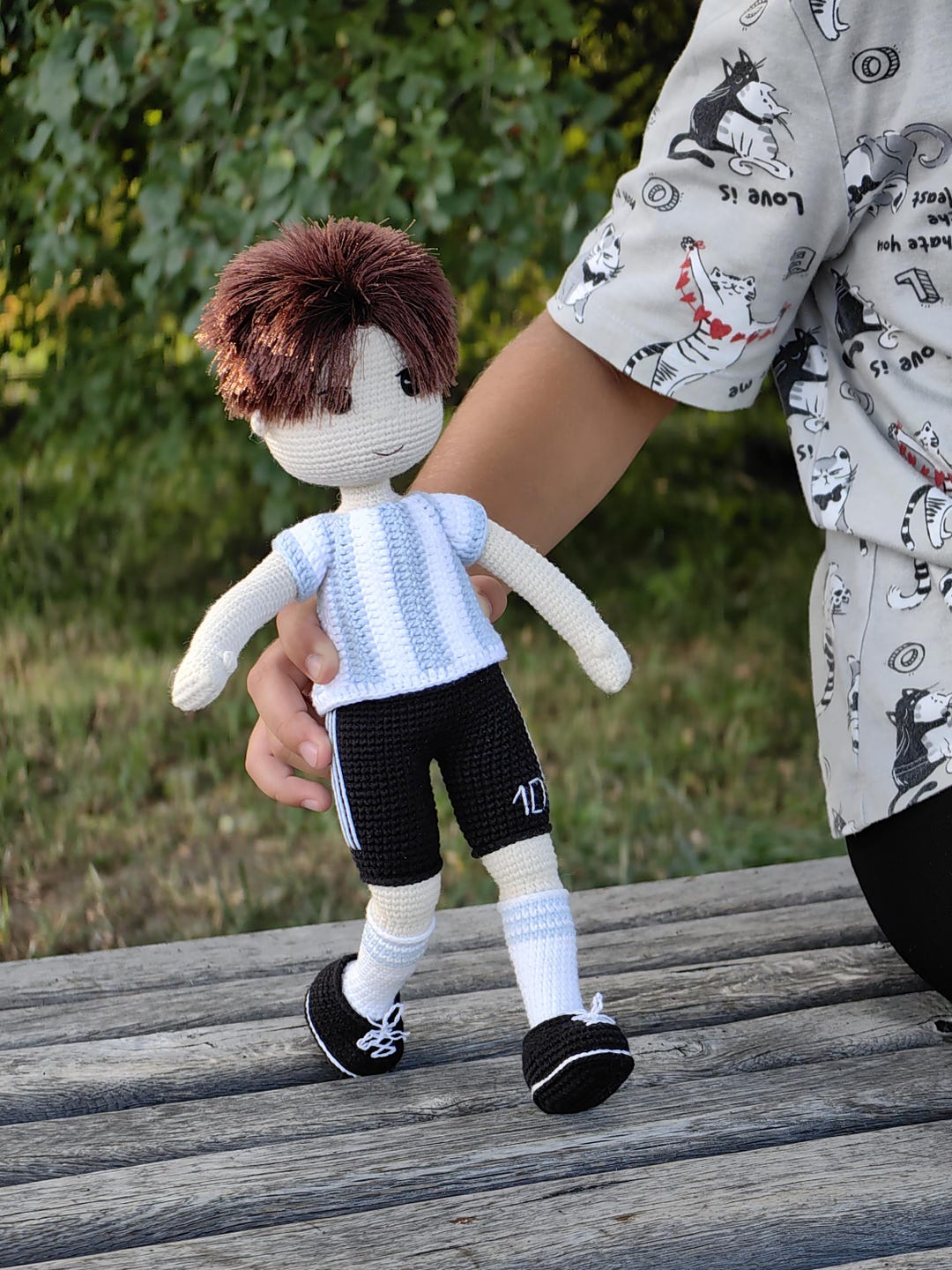 Soccer Player Amigurumi Boy Pattern, Crochet Football Player Amigurumi ...