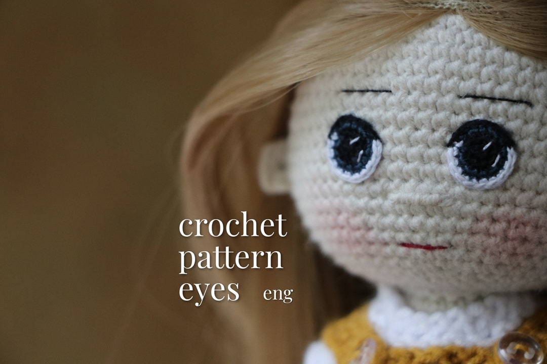 Crochet Eyes Pattern for a Doll Amigurumi, Beautiful Eyes for Amigurumi ...