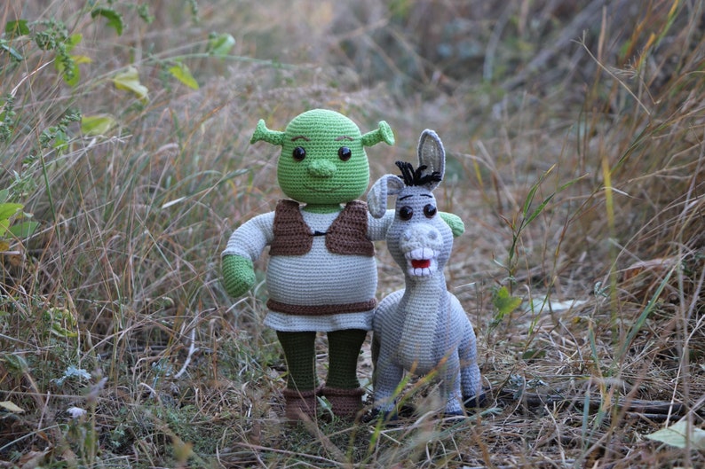Donkey With Green Ogre Amigurumi Pattern in English PDF - Etsy