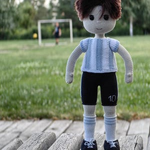 Soccer Player Amigurumi Boy Pattern, Crochet Football Player Amigurumi ...