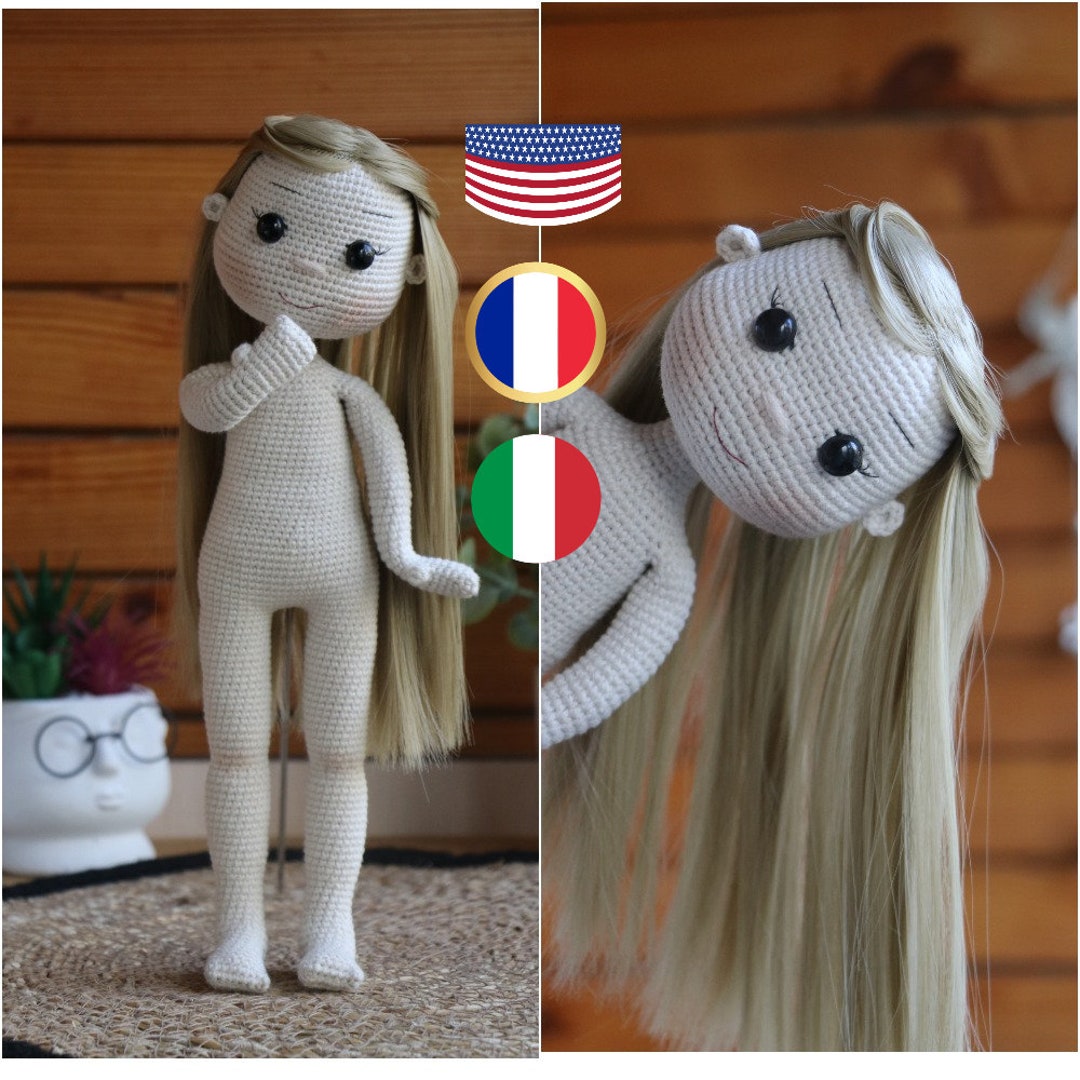 Crochet Basic Body Doll Amigurumi Pattern Eng It Fr - Etsy