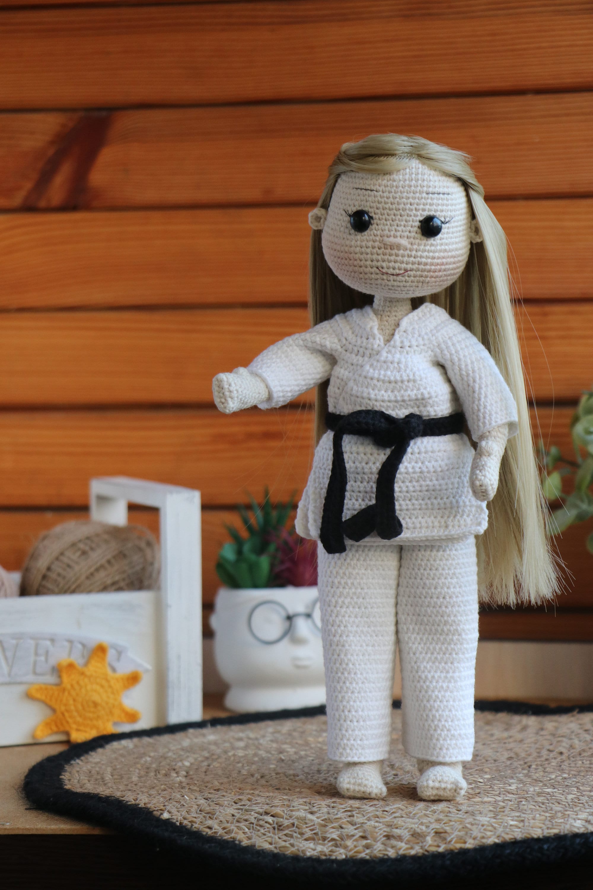 Crochet Doll in Karate GI Amigurumi Pattern Eng PDF - Etsy