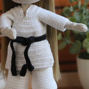 Crochet Pattern Karate GI for Doll Amigurumi, Only Doll Clothes Crochet ...