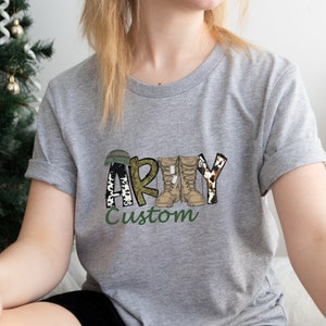 Custom Name USA Army Shirt, Army Family Matching Shirt, Custom Army ...