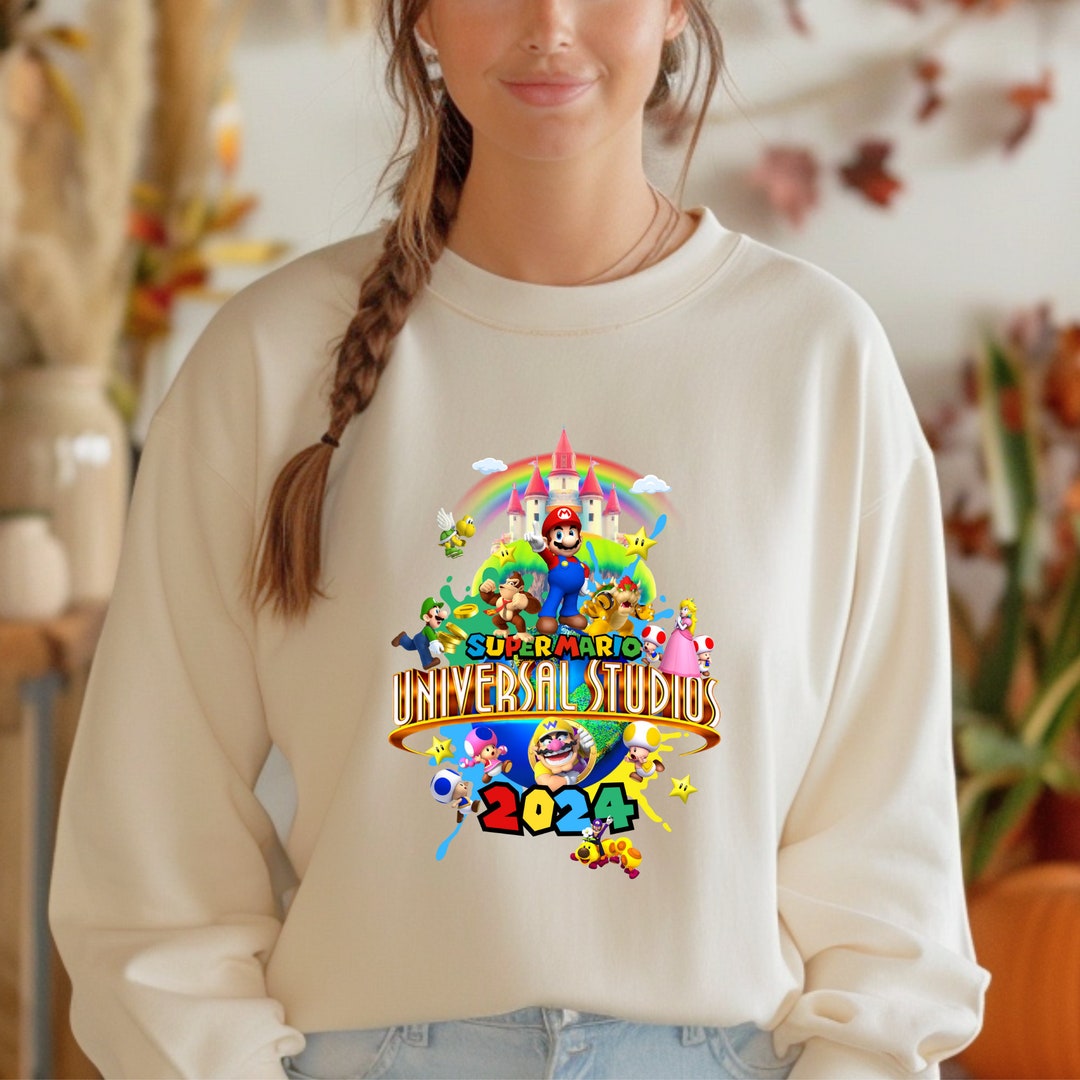 Super Mario Universal Sweatshirt, Universal Studios Hoodie, Super Mario ...