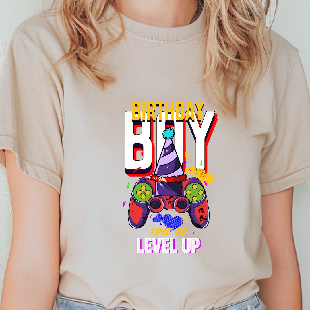 Birthday Boy Time to Level up Shirt, Gamer Shirt, Video Game Shirt ...