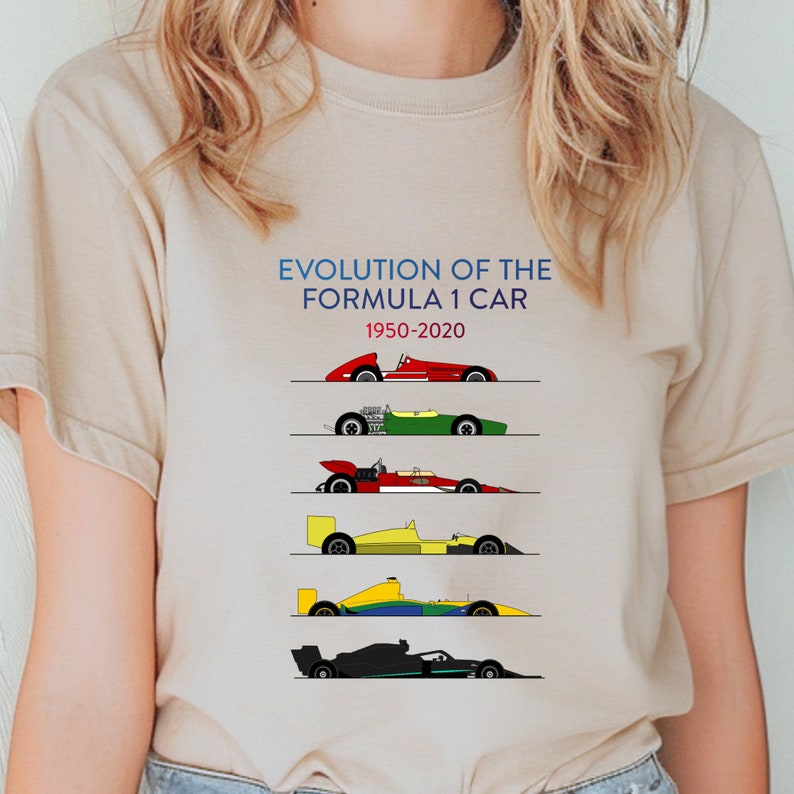 Evolution of the Formula 1 Car, Formula Racing Car Shirt, F1 Race Week ...
