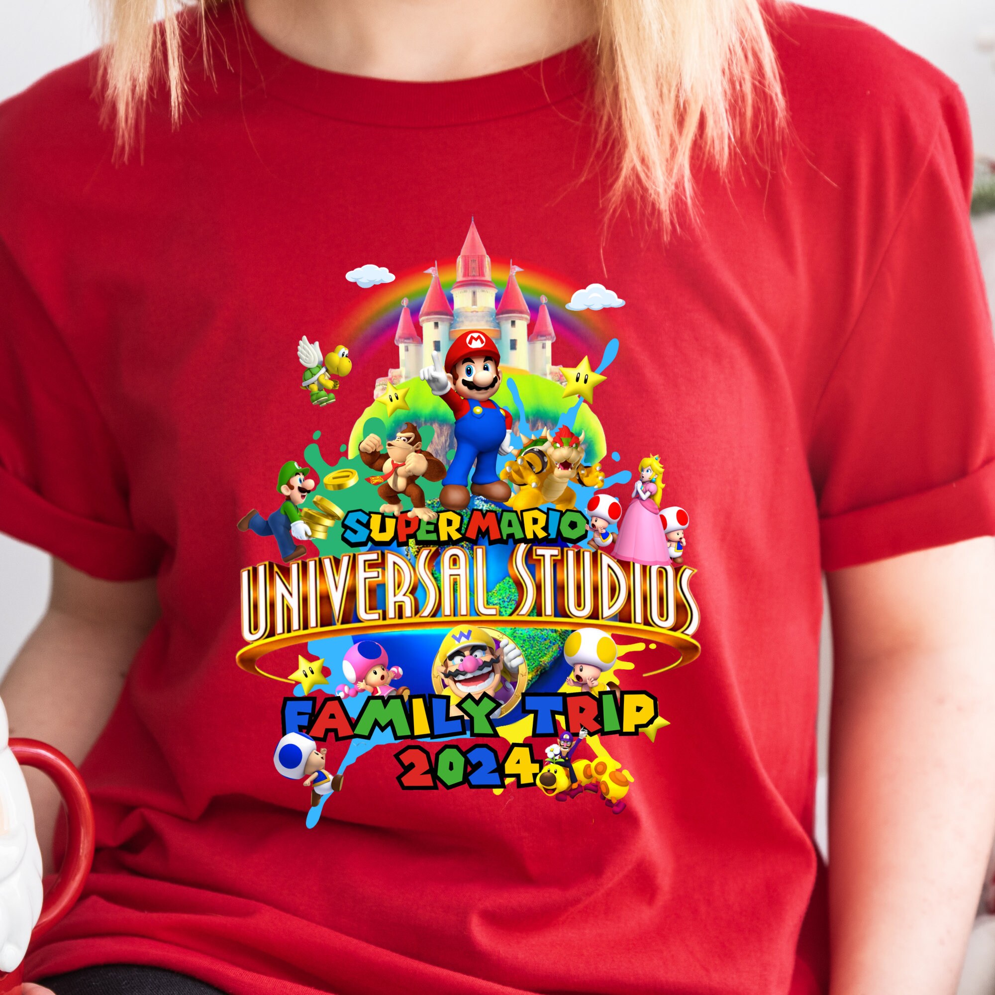 Super Mario Universal Tee, Universal Studios Shirt, Super Mario Character Shirt, Family Trip ...