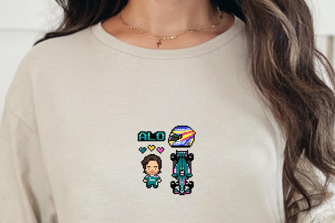 F1 Driver Pixel Art Unisex T-shirt, Fernando Alonso Shirt, Formula Gift ...