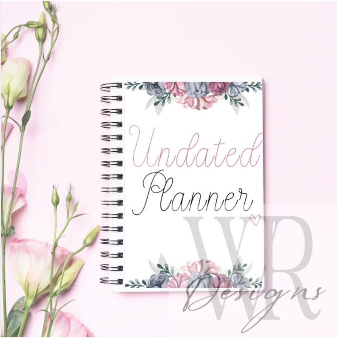 Beautiful Floral Undated Planner (digital Download) - Etsy