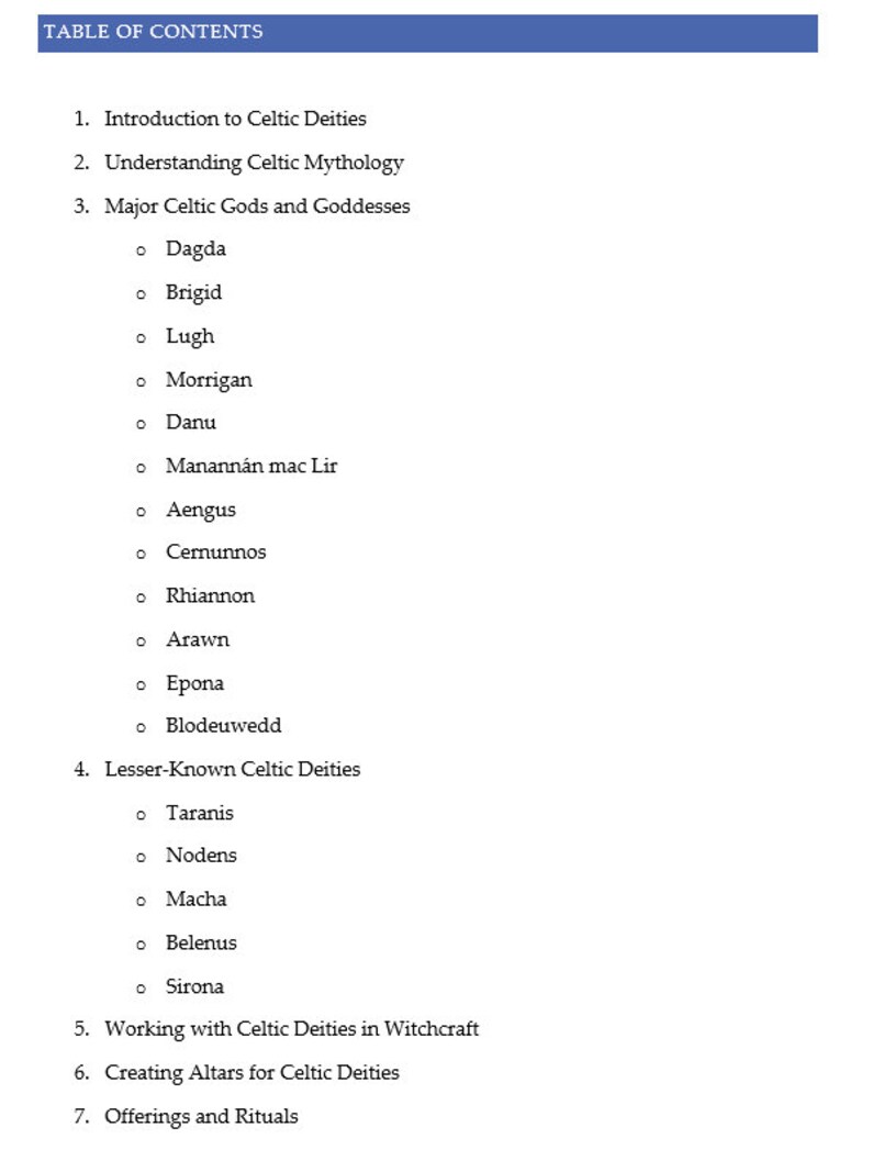 The Witch's Guide to Celtic Deities - A Comprehensive Guide - PDF - Etsy