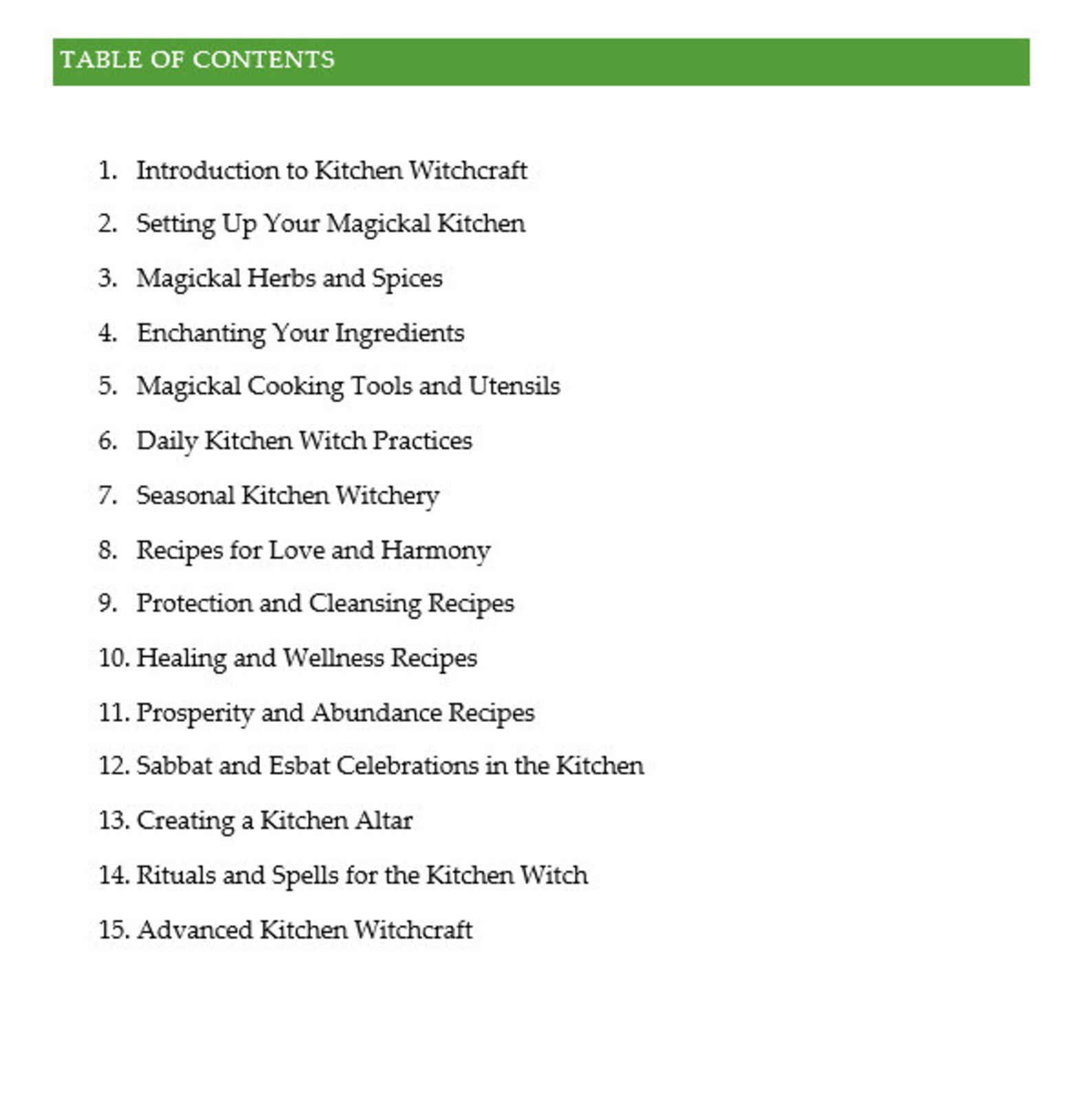 The Witch's Guide to Kitchen Witchcraft - A Comprehensive Guide - PDF ...