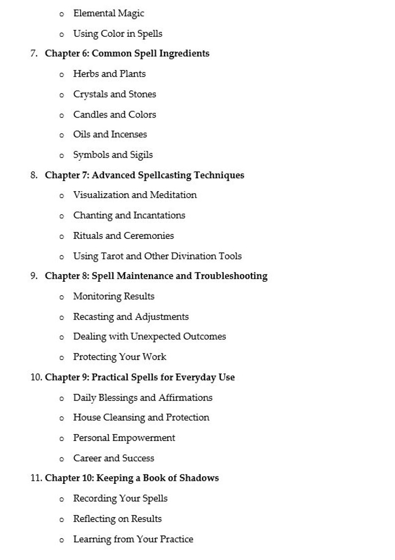 The Witch's Guide to Spells - A Comprehensive Guide - PDF - Etsy