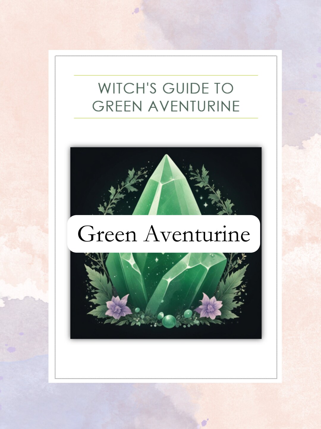 Guide to Green Aventurine - Grimoire Printable PDF - Crystals ...