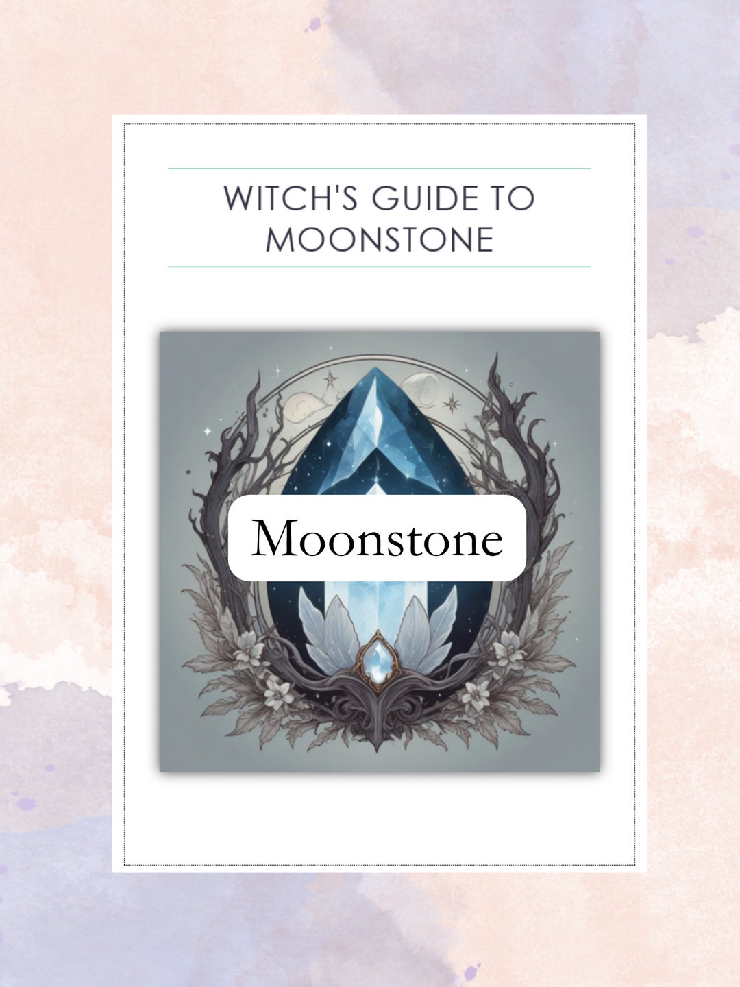Guide to Moonstone - Grimoire Printable PDF - Crystals & Witchcraft - Etsy