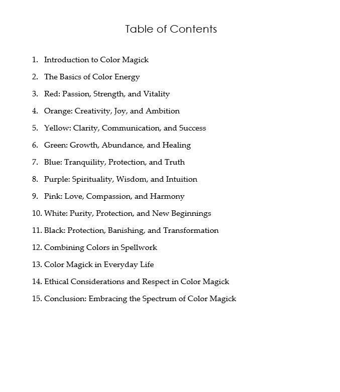 The Witch's Guide to Colour Magick - A Comprehensive Guide - PDF - Etsy