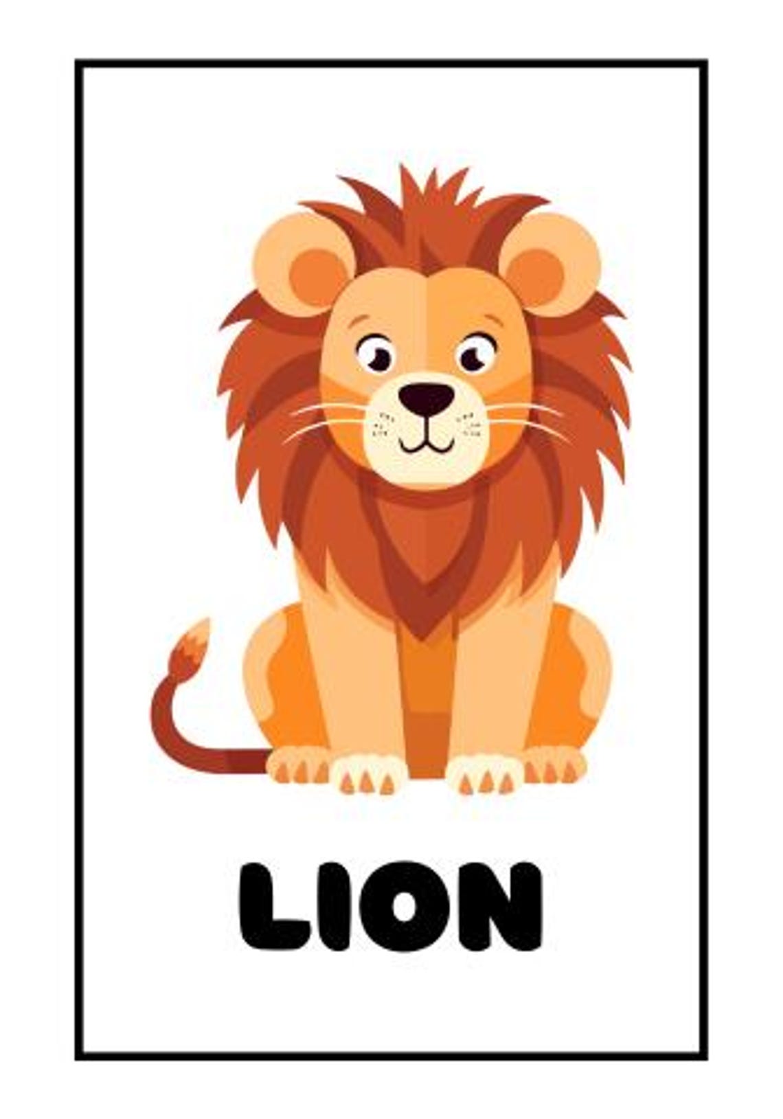 Educational Animal Flashcards for Kids | Montessori-inspired Printable ...