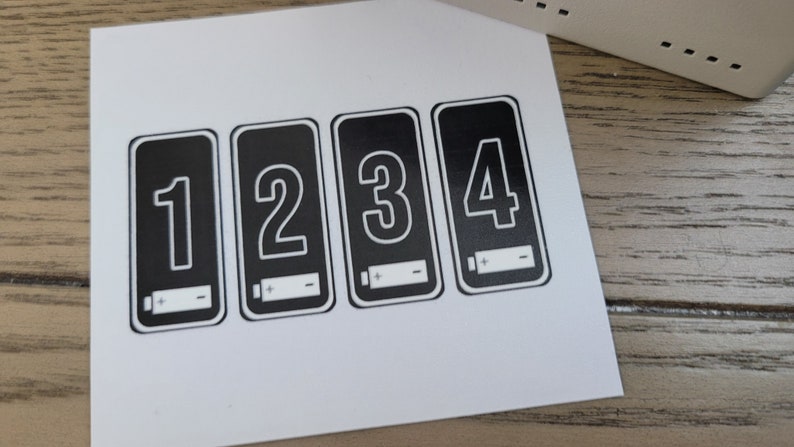 Number Stickers for Batteries -drone Battery Labels/decals (set of 4 ...