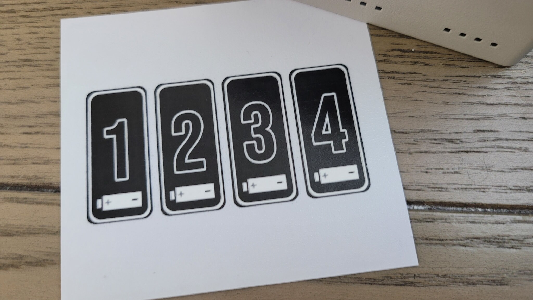 Number Stickers for Batteries drone Battery Labels/decals set of 4 ...