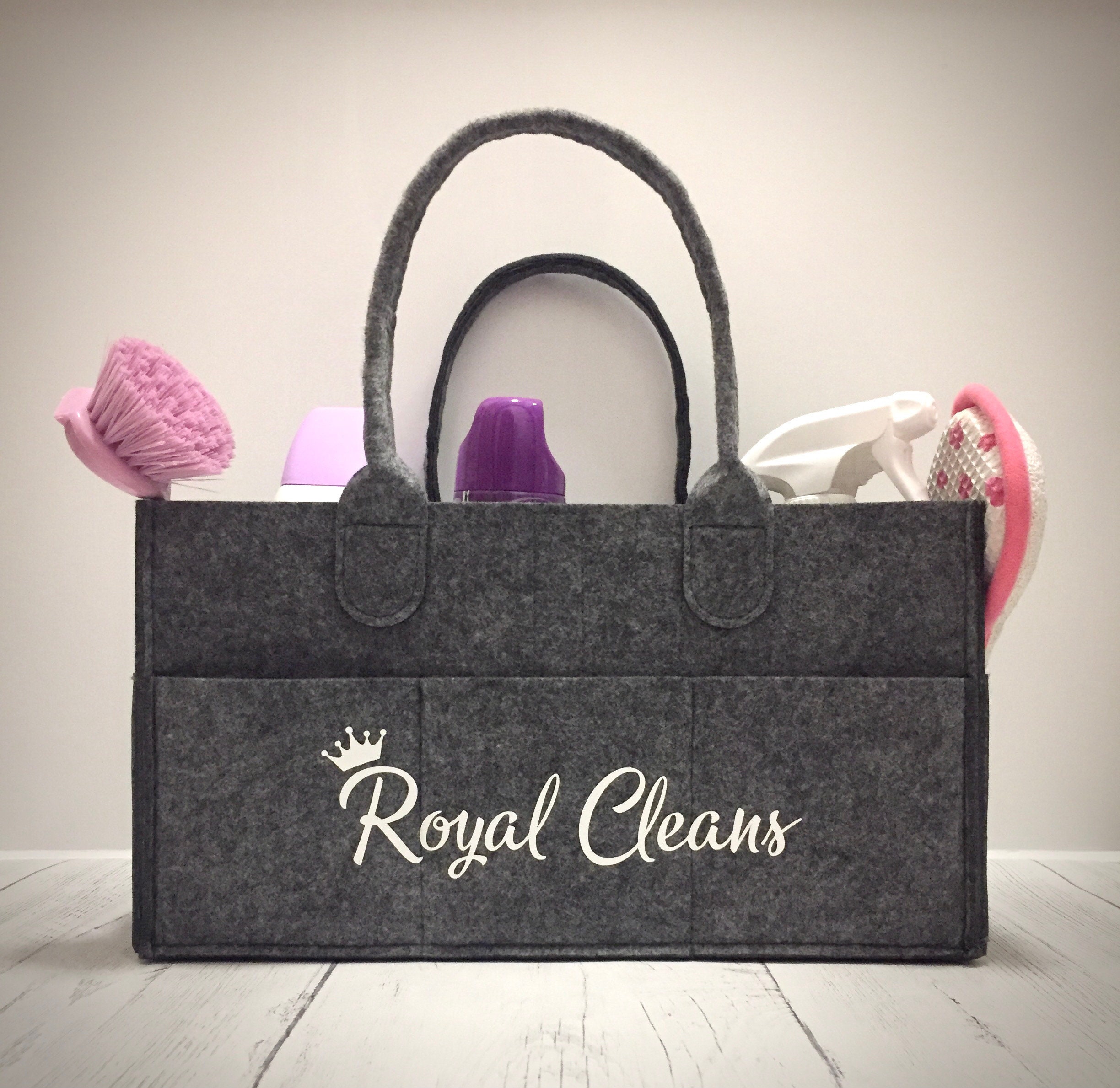 Personalised Cleaning Caddy Bag. Cleaner. Carry Bag. Organisation. Your ...