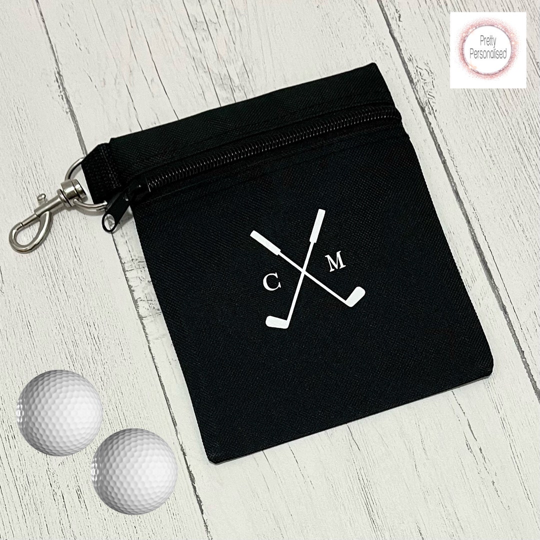 Personalised Golf Tees Bag. Golf Ball Holder. Golf Accessories Pouch ...