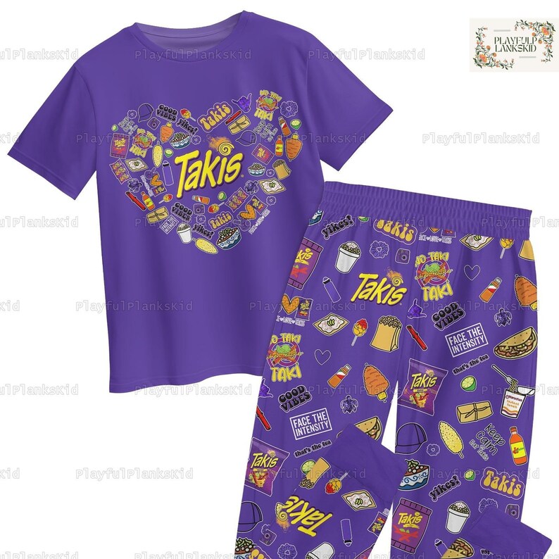Takis Pajamas, Takis Pj Pants, Foodie Gift Idea Pyjamas, Takis Snack ...